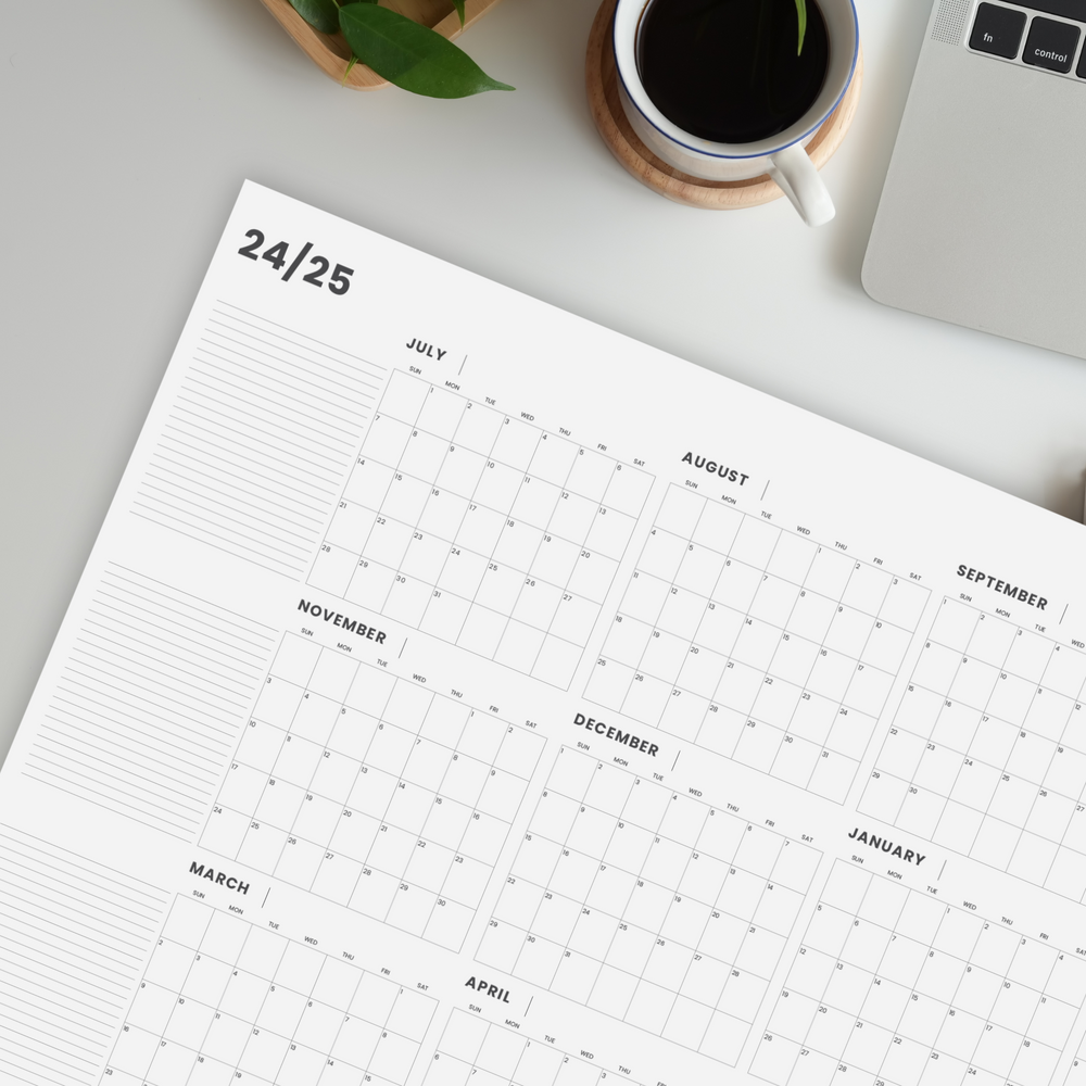 Giant Wall Calendars (Printable PDFs) - Sprouted Planner